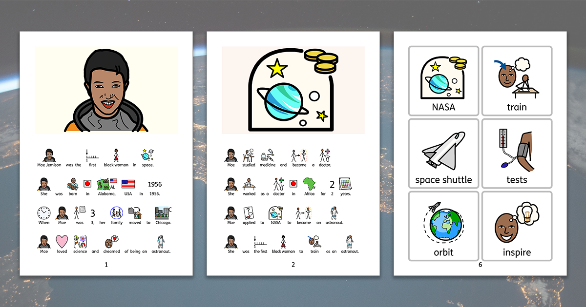 Widgit Symbol Resources | Mae Jemison